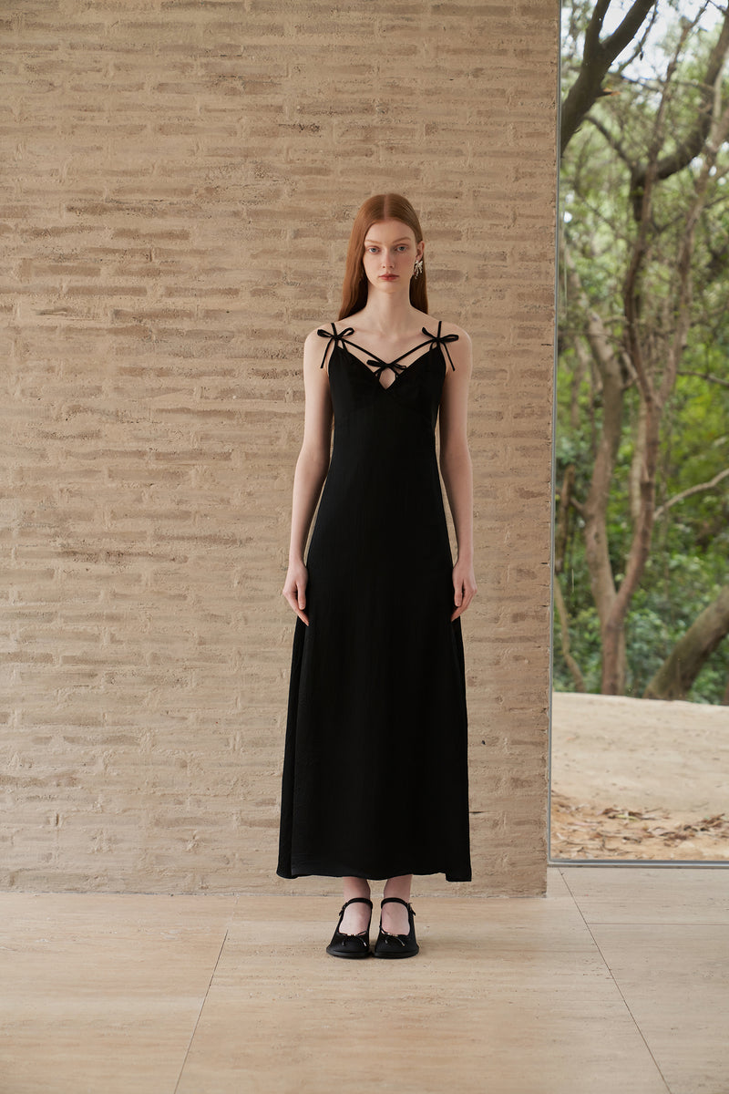 ESTER HSU Acetate Bow Dress (Black) – 1ER AOÛT